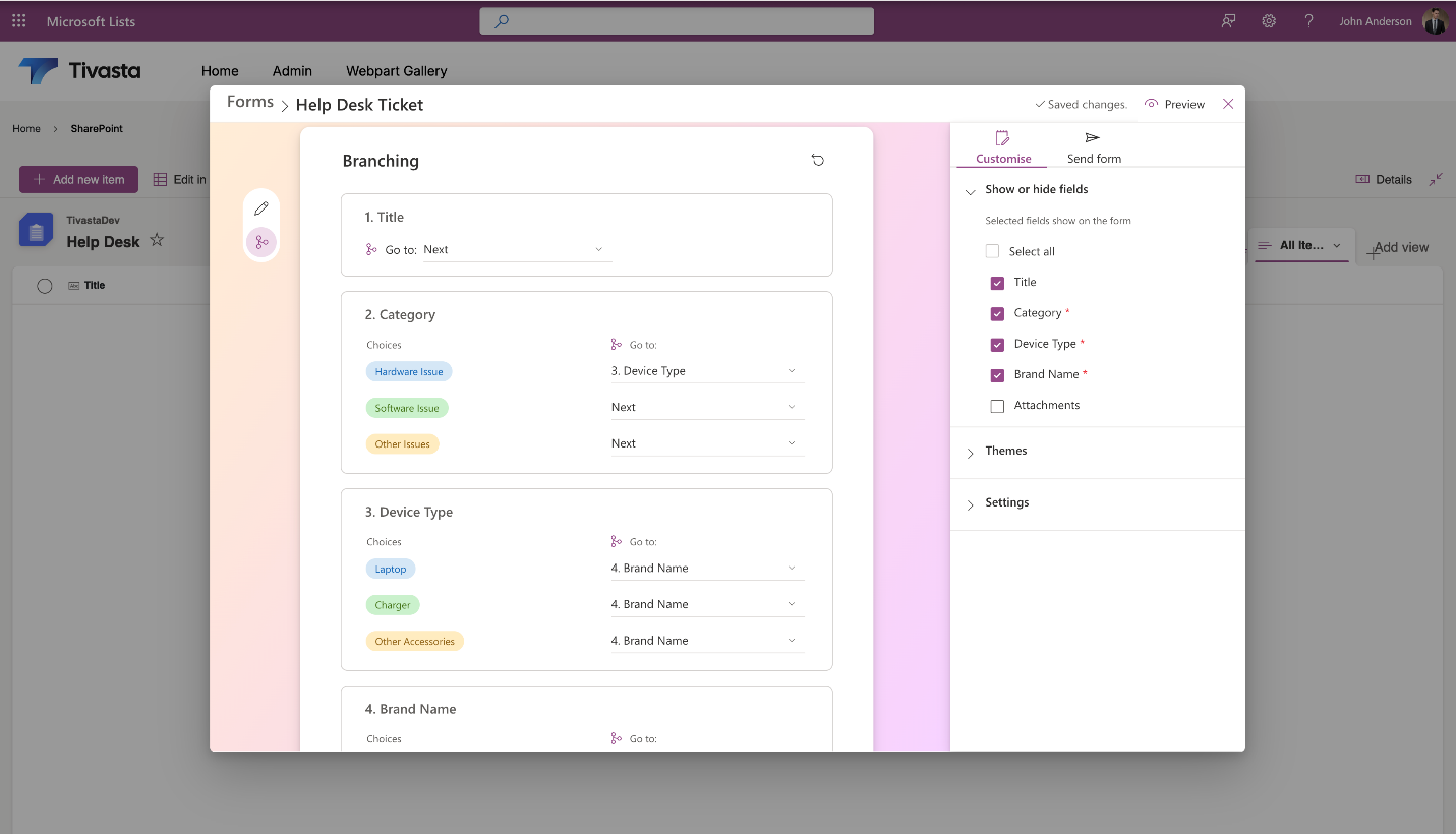 Smarter Forms With Conditional Branching In Microsoft Lists Avasoft 2431